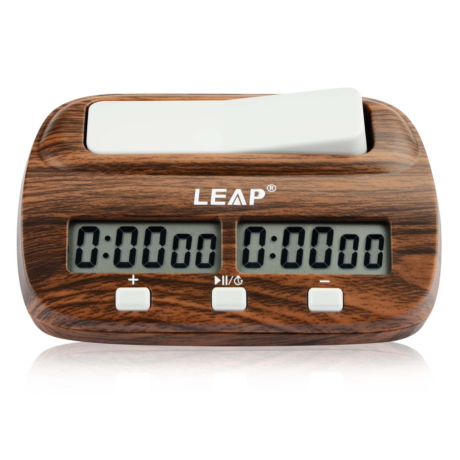 Schaakklok - Digitaal - Houten Kleur - LEAP